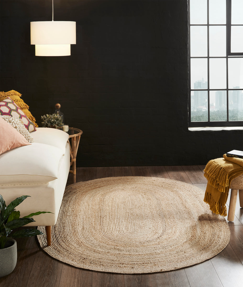 Cinnamon _IHF Home Decor_Jute Braided Rug_Oval 20"x30"