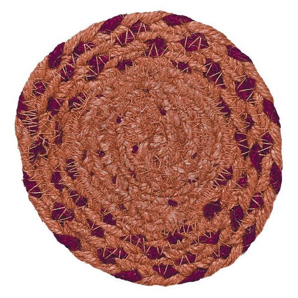 Vintage Star 4.5" Braided Rug Coaster - Set of 4, BR-134CO – IHF Home Decor