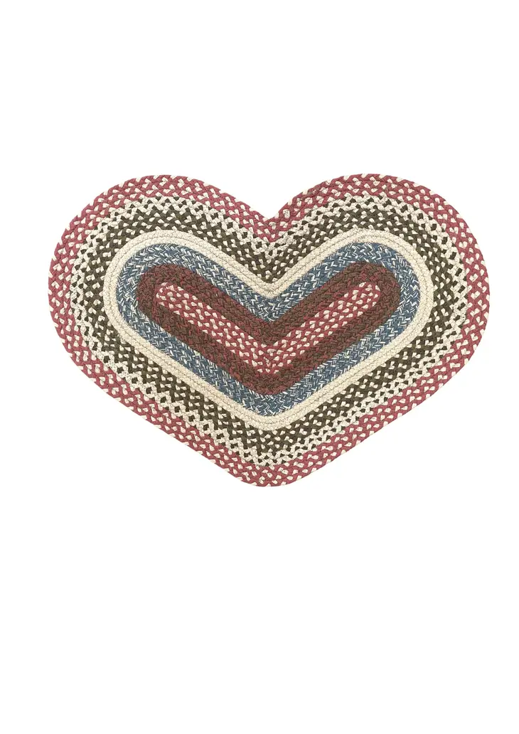 Ashwood_IHF Home Decor_Jute Braided Rug_Heart Shaped. 20"x30"
