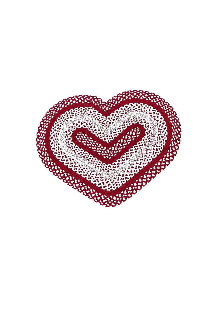 Ashwood_IHF Home Decor_Jute Braided Rug_Heart Shaped. 20"x30"